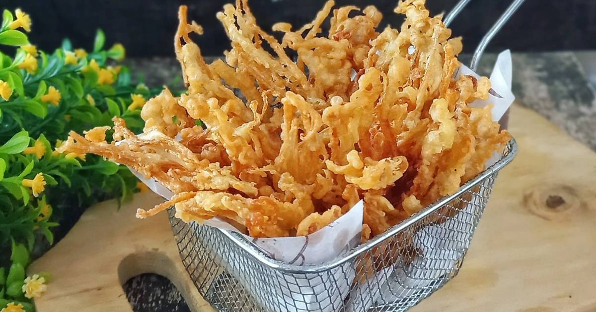 Resep Jamur Enoki Goreng Krispi oleh Vey Alodia's Kitchen - Cookpad