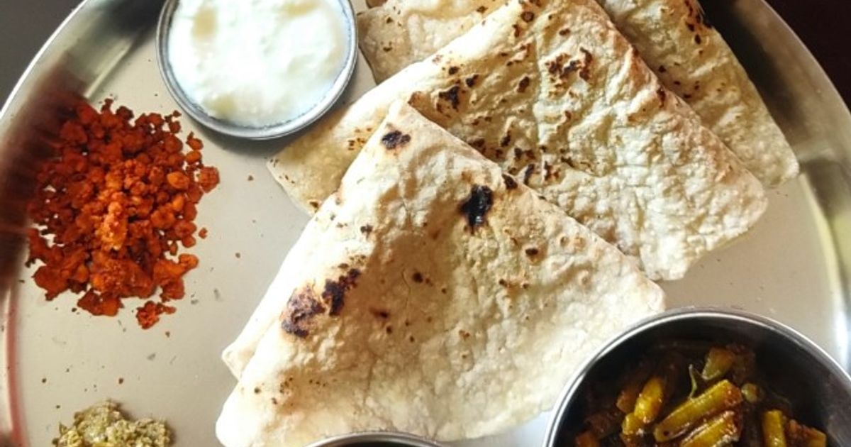 Jowar Bhakri And Brinjal Subji Recipe by Suchitra S(Radhika S) - Cookpad