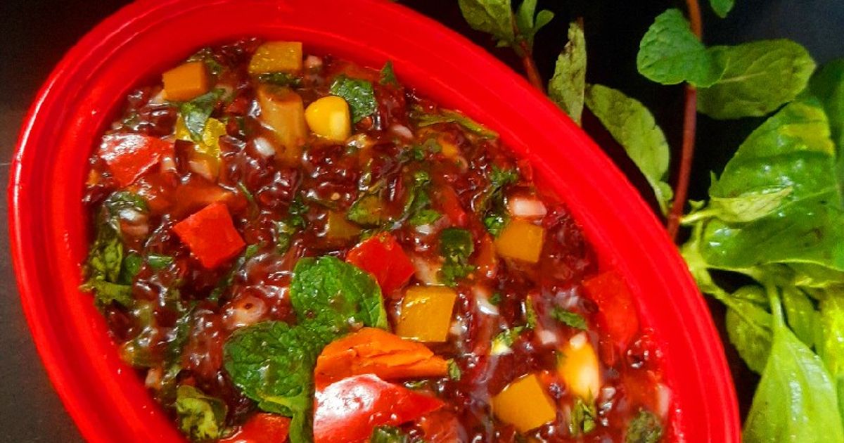 Black Rice Tangy Salad Recipe by Sushma Savla - Cookpad