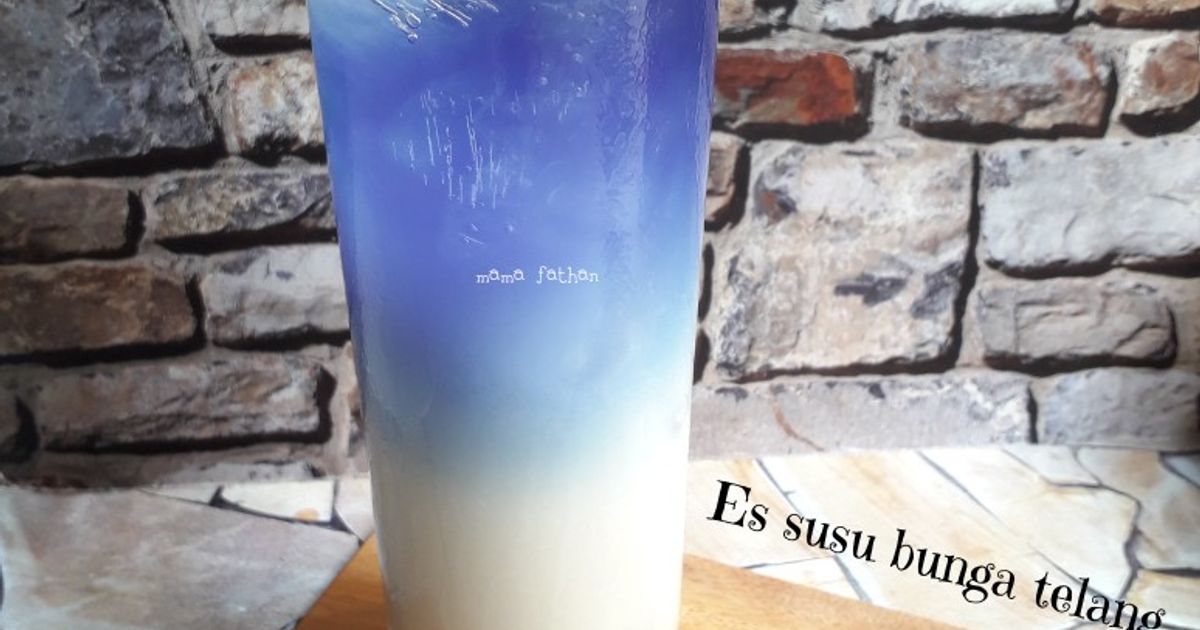 Resep es bunga telang rumahan enak dan mudah - Cookpad