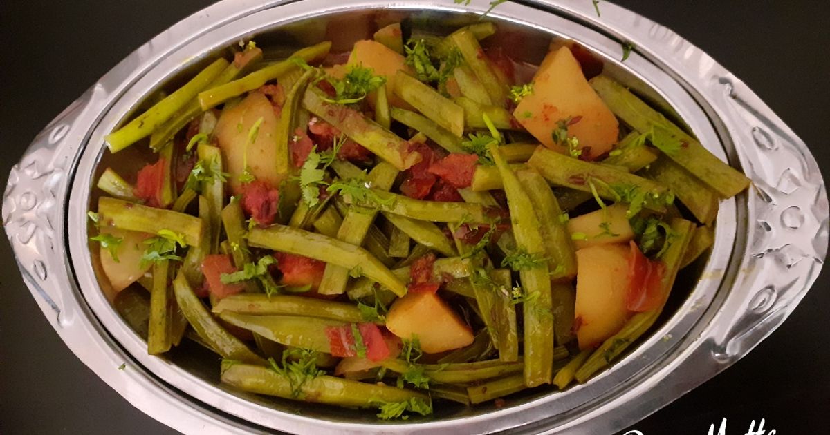 Cluster Beans Potato Subzi/ Gavarfali Batata Nu Shaak Recipe by Jasmin ...