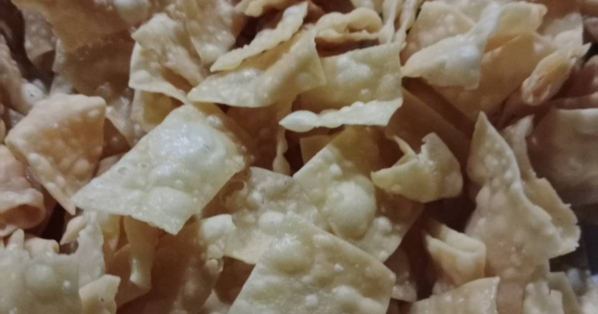 923 resep kerupuk pangsit enak dan mudah - Cookpad
