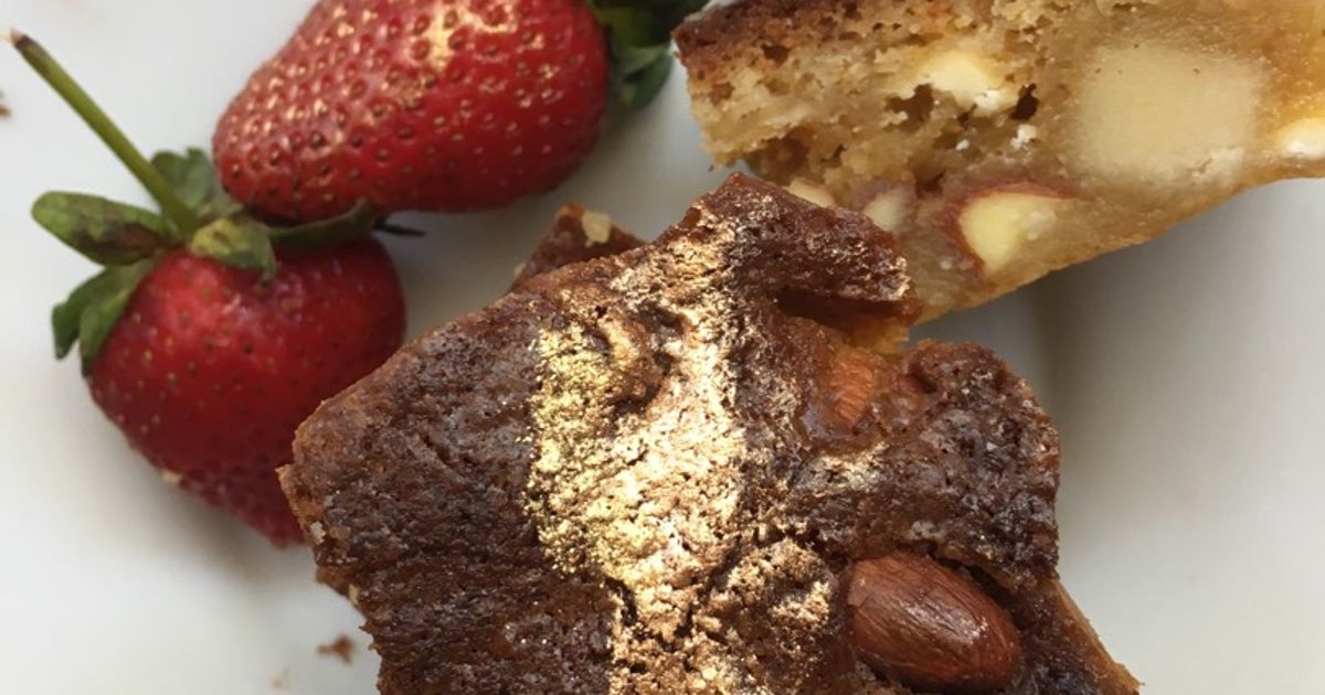 Toasted Almond And Marzipan Blondies ️ Recipe by Dominique Solomon ...