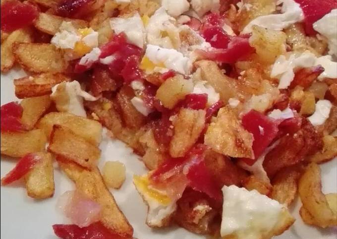 Papas con jamón Receta de Sofia Posti- Cookpad