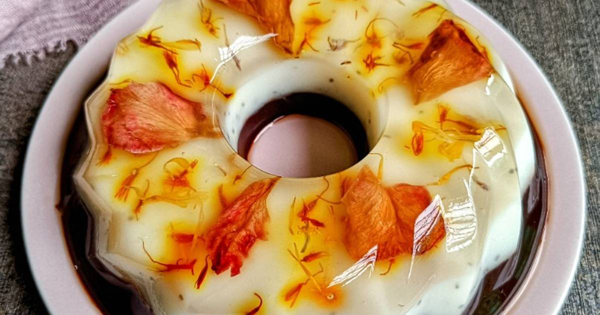 Resep Puding Coklat Susu Chia Seed Edible Flower oleh Anna Hadi_ant ...
