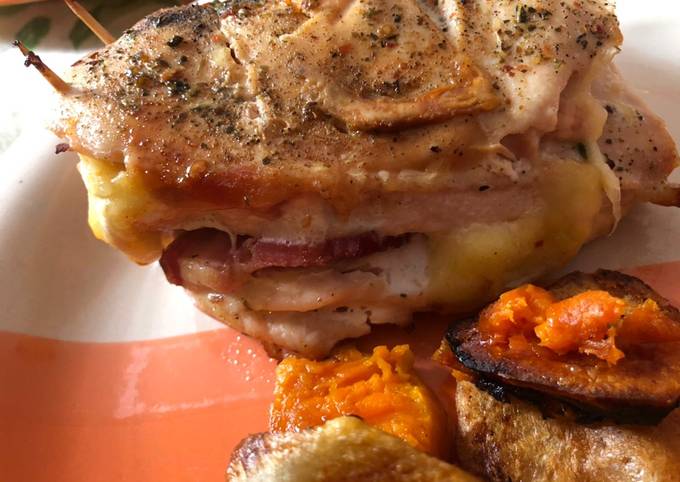 Suprema de pollo rellena con papá y boniato al horno 🙌🏼 Receta de Maite ...