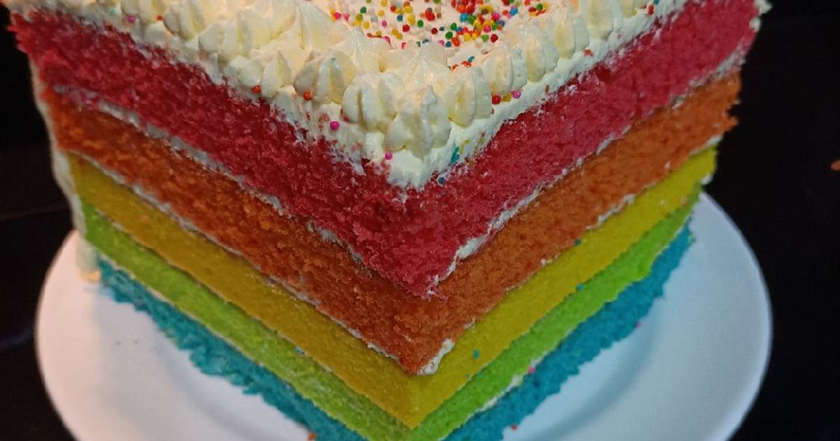 Resep Rainbow cake jadul oleh Joanna Eva - Cookpad