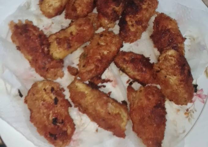 Chicken fried kabab Recipe by Anam Mohsin - Cookpad