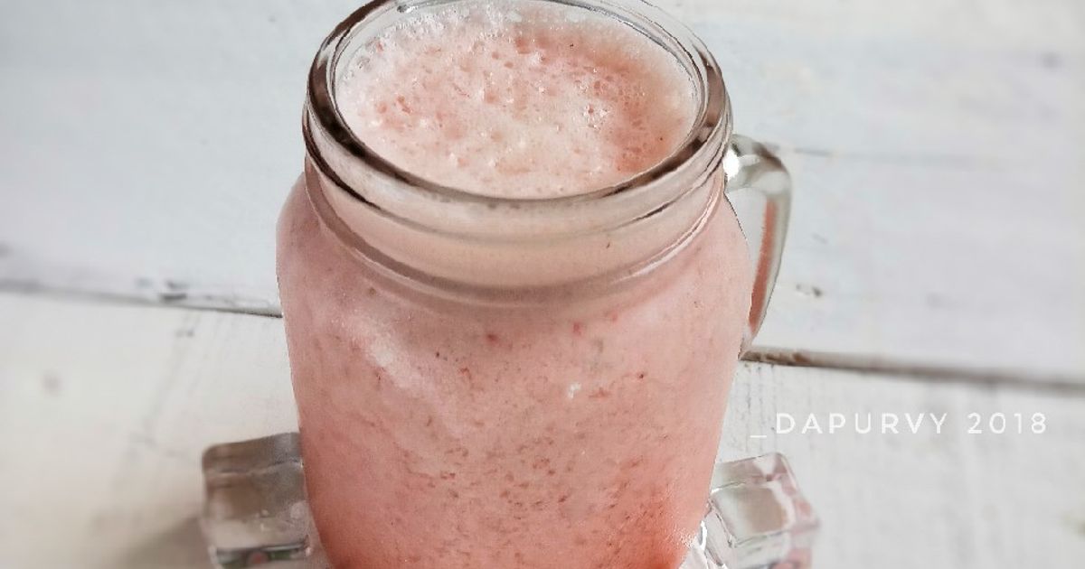 Resep minuman stroberi dan yakult rumahan enak dan mudah - Cookpad