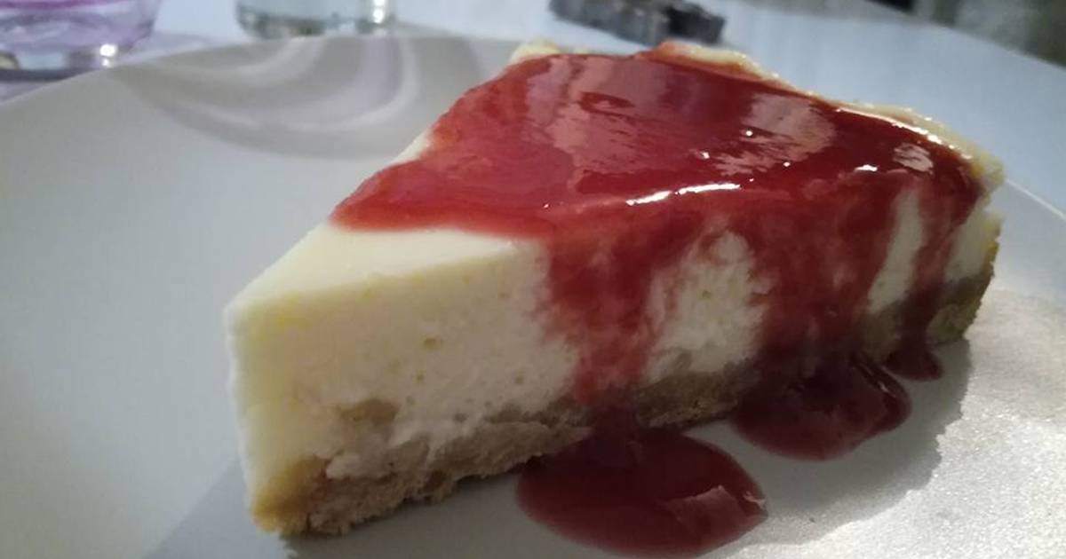 Cheese cake et coulis de framboises de La Chouette Gourmande - Cookpad