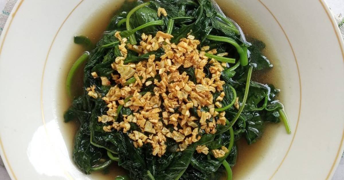 Resep Tumis Bayam Bawang Putih oleh Meieka - Cookpad
