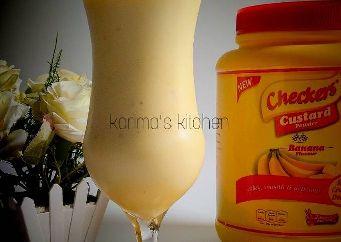 Banana custard shake Recipe by karima's Kitchen - Cookpad
