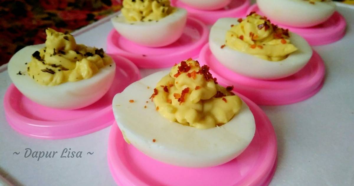 Resep Telur rebus isi vla kuning telur oleh ~dapur lisa~ - Cookpad