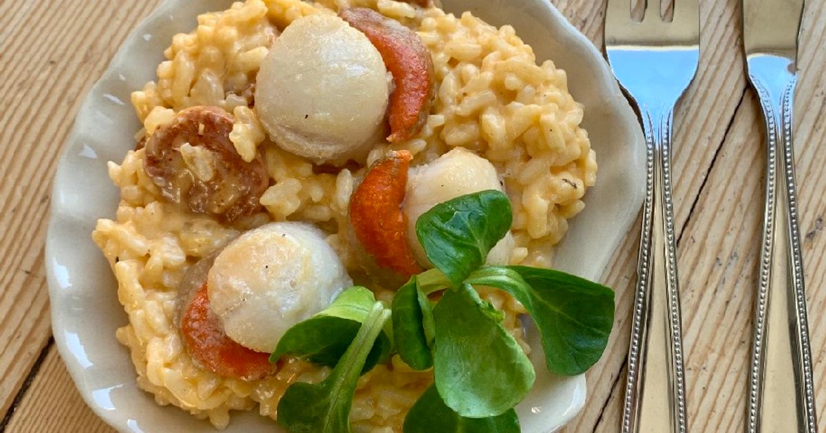 Risotto De Saint Jacques Au Chorizo de Scox - Cookpad