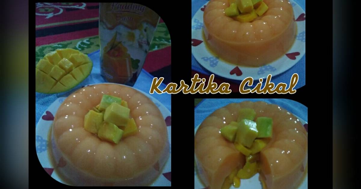 302 resep pudding susu nutrijell rasa mangga enak dan mudah - Cookpad
