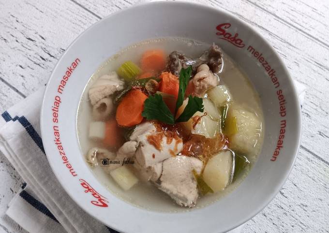 Resep Sop singkong ayam oleh Mama fathan - Cookpad