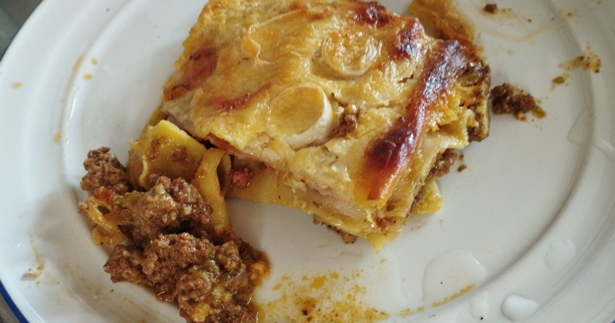 Lasagna Mixta Con Pasta Precocida Receta de AGRIPINA PICON PACHECO- Cookpad