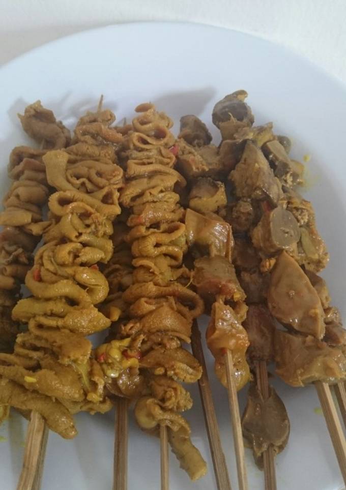 Resep Sate Usus Ati Rempelo Pedas oleh Ami - Cookpad