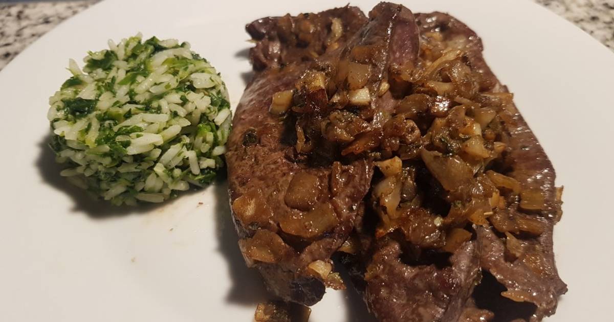 Hígado con cebolla y ajo Receta de Karen Zubiaurre- Cookpad
