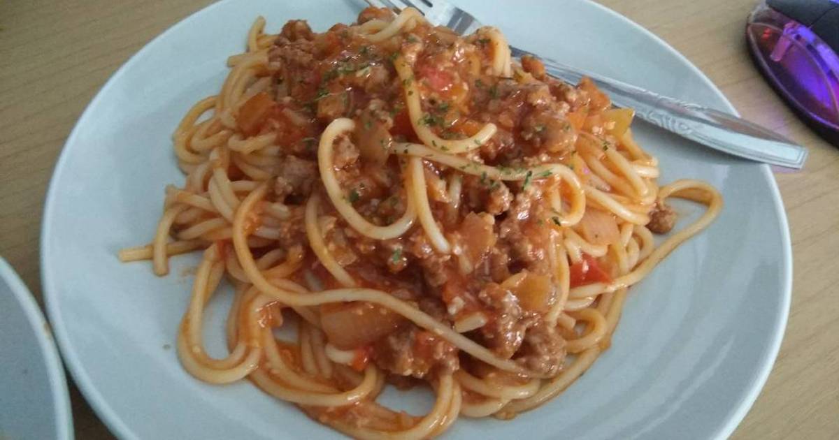 Resep Spaghetti Bolognese Daging Cincang oleh Elfita Rosyana Endah ...