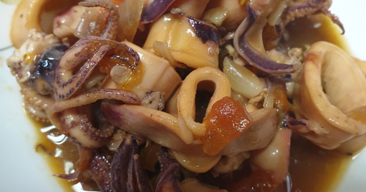Adobong Pusit With Sabaw Recipe by Phomskie
