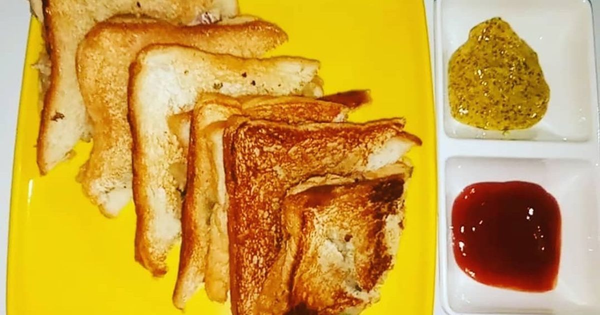 Potato Toast | Aloo Masala Toast Recipe by Sasmita Das - Cookpad