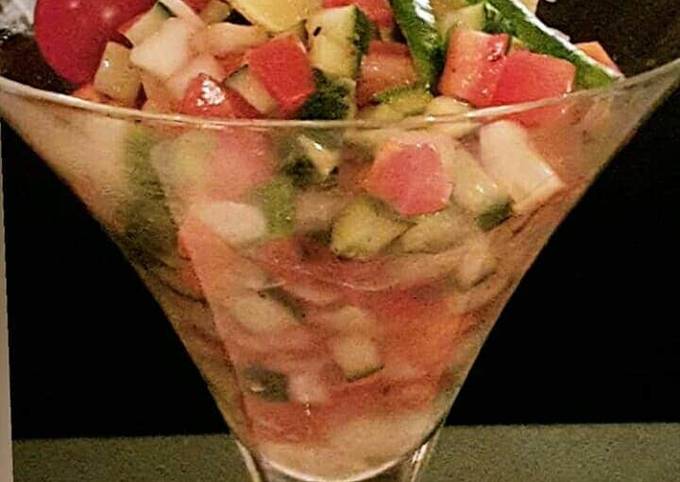 Cucumber tomato chat Recipe by Tanvi Tanvi - Cookpad