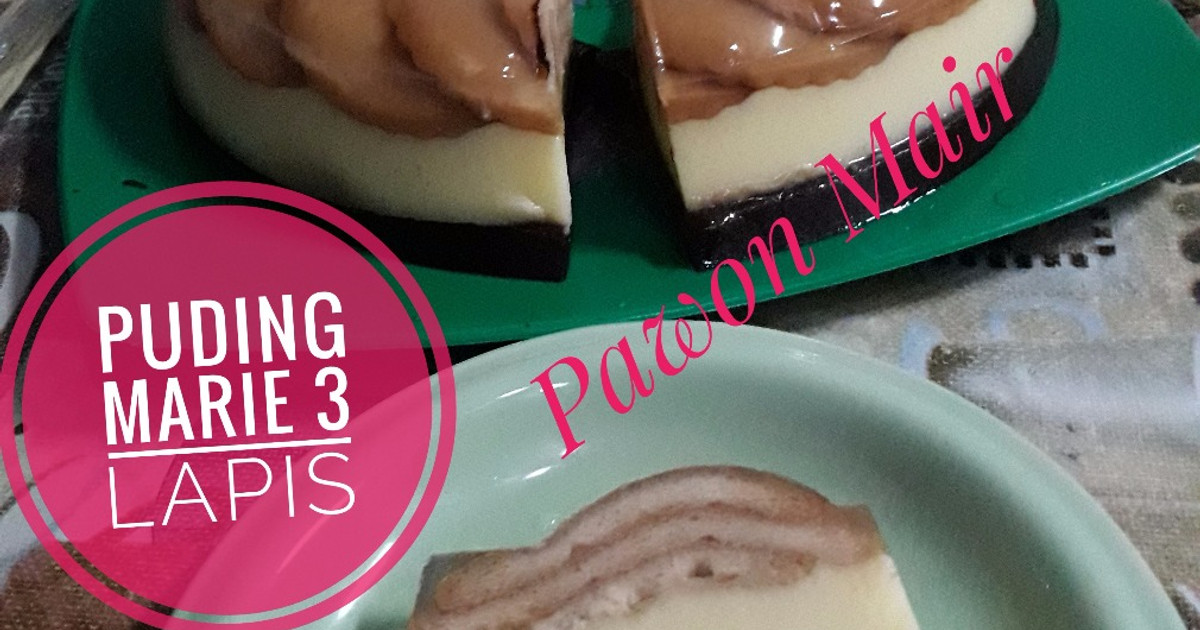 Resep Puding Marie 3 Lapis oleh Pawon mair (Irma Rahmawati) - Cookpad