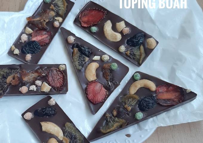 Resep Coklat Bar Toping Buah oleh Nur Ikasari - Cookpad