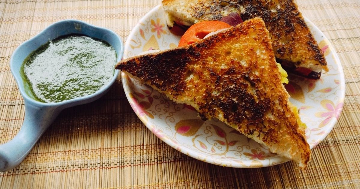 Vegetable Toast Sandwich With Green Chutney Recipe by Preeti V. Salvi ...