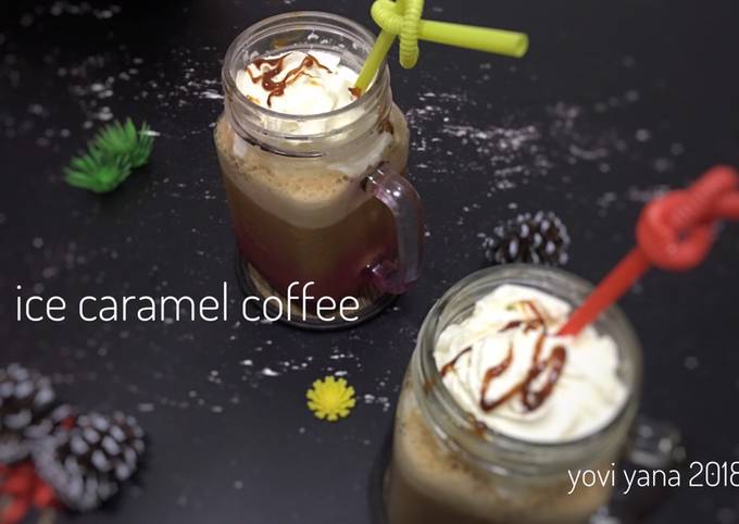 Resep Ice caramel coffee ala cafe oleh yovi yana - Cookpad
