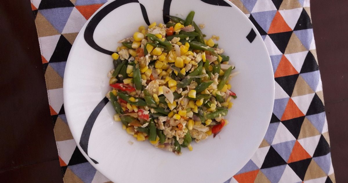 Resep Tumis Buncis Jagung Telur oleh Ratu Isranda Bustomi - Cookpad