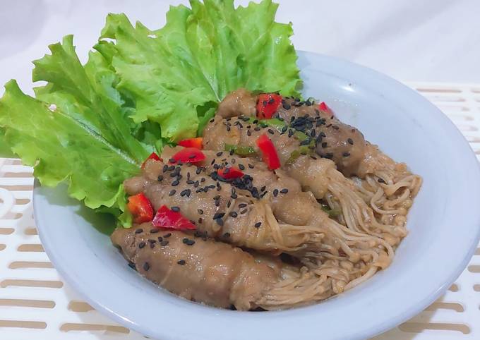 Resep Gyuniku Roll Sliced Beef Enoki Roll Oleh Riniwijaya26 Cookpad