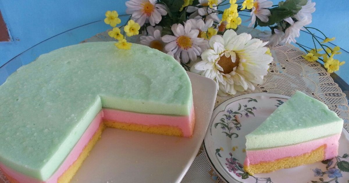 Resep Puding Busa Lapis Cake oleh Elis siti nurlaily - Cookpad