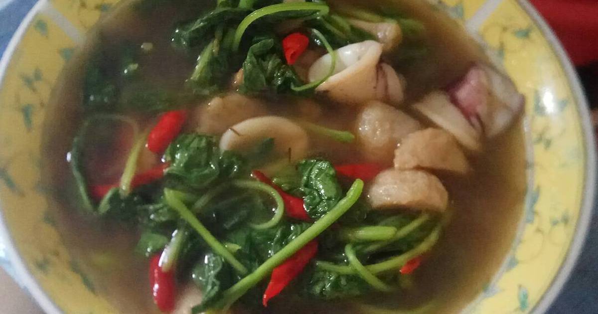 Resep Bayam kuah bakso cumi oleh Dapur Cza - Cookpad