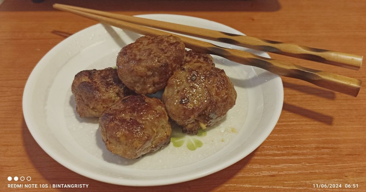 Resep Steak Daging Sapi Cincang(ngau Yuk Peng) oleh Bintang_Risty - Cookpad