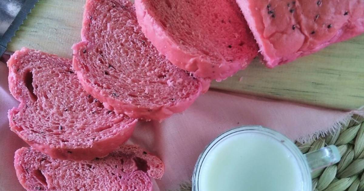 Resep Roti Tawar Buah Naga Eggless Oleh Dika Noveri Cookpad