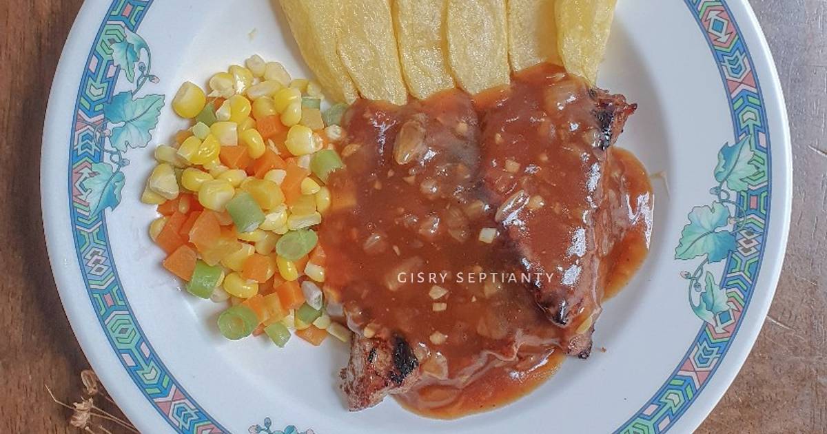 Resep Beef Steak / Steak Daging Homemade oleh Gisry Septianty - Cookpad