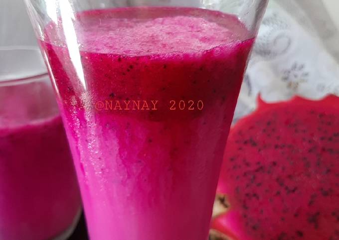 Resep Jus Buah Naga (Dragon Fruit Juice) oleh NayNay - Cookpad