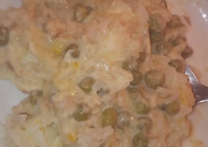 Arroz con atún arvejas mayonesa y huevo 😍💗 Receta de Julieta Ayelén ...