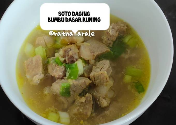 Resep Soto daging (bumbu dasar kuning) oleh Ara Lee - Cookpad