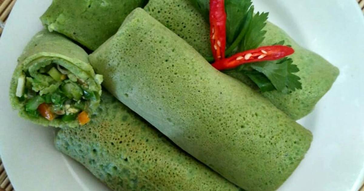 Resep Dadar Gulung Bayam oleh Anna Ummu Ibrahim - Cookpad