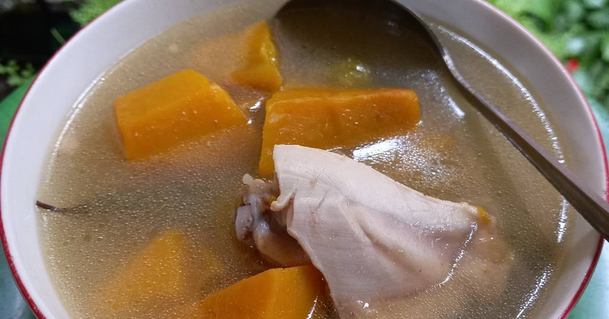 Resep Sup Ayam Labu oleh Lissy Art - Cookpad