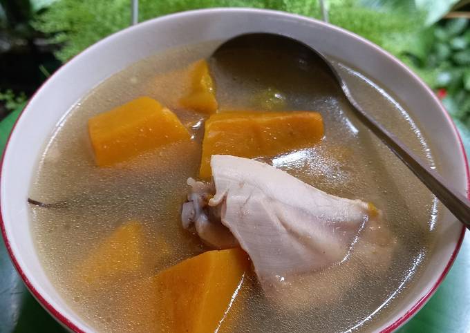 Resep Sup Ayam Labu oleh Lissy Art - Cookpad