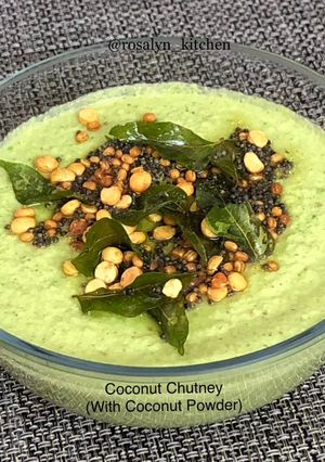 Coconut Chutney (With Coconut Powder) Recipe by Rosalyn John - Cookpad