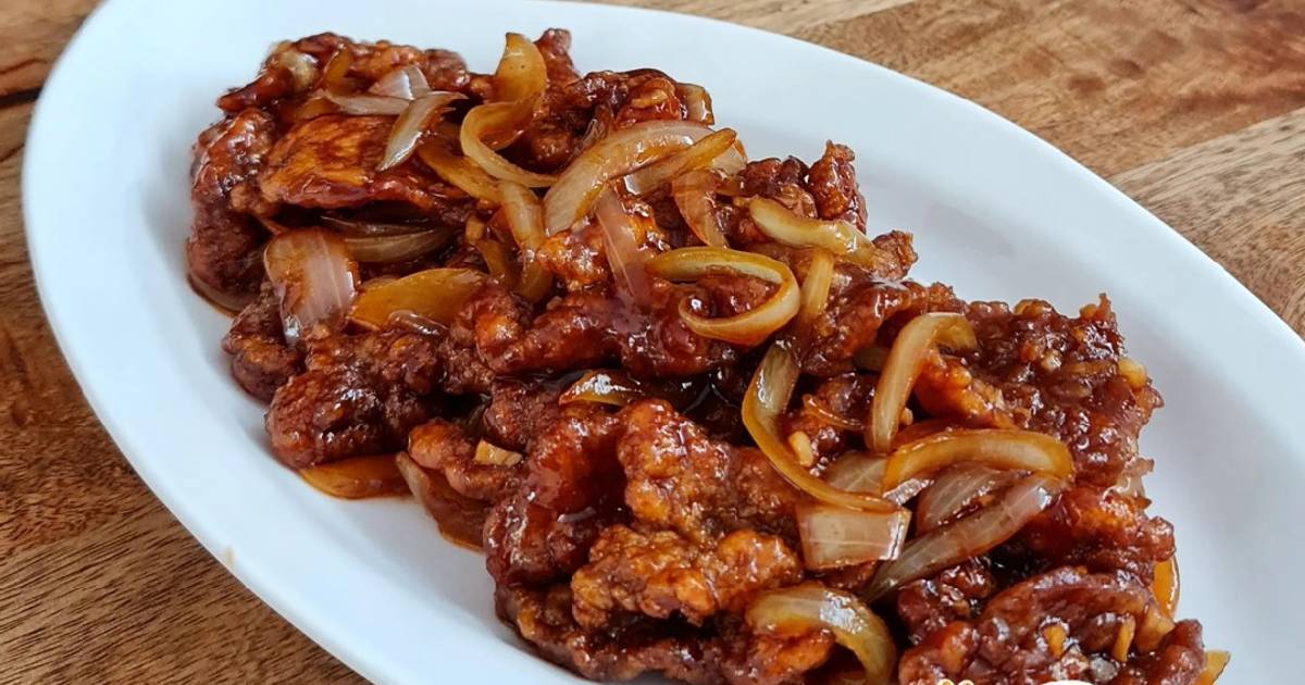 Resep Bistik Babi Goreng Saus Mentega / saus inggris oleh Lin_Fangfei ...
