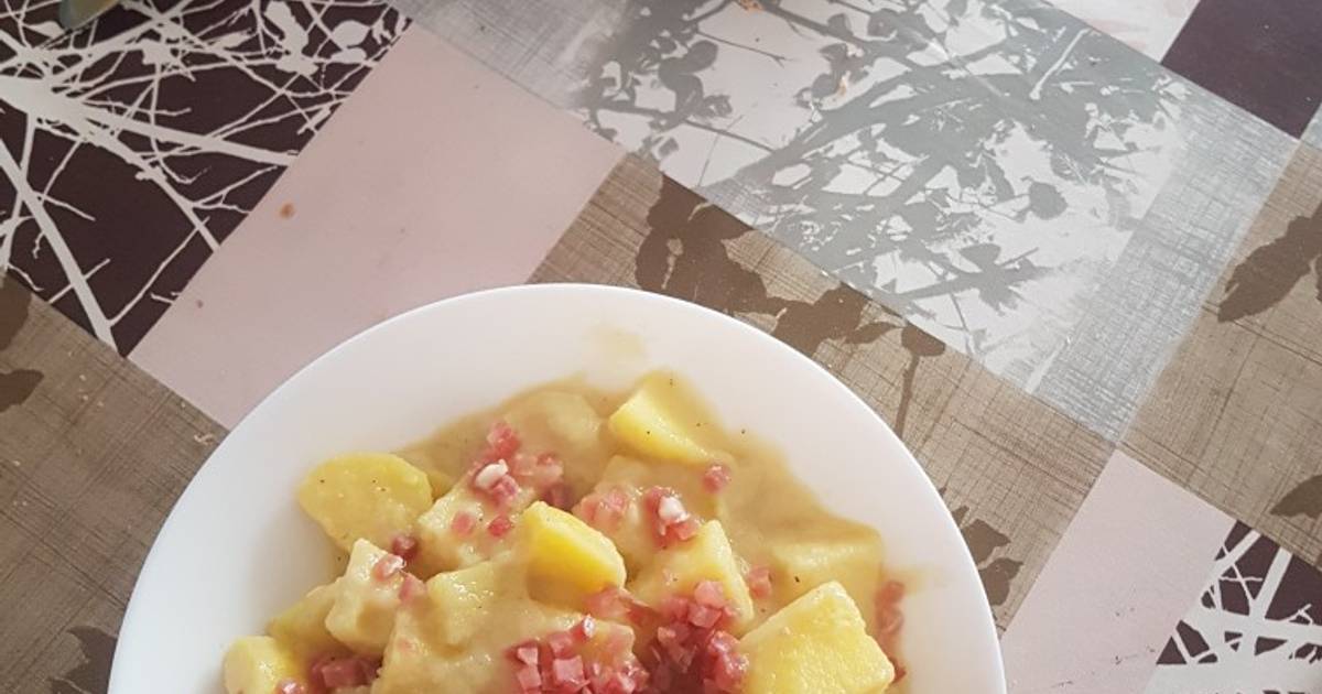 Patatas en salsa de cebolla y jamón Receta de boxpicker- Cookpad