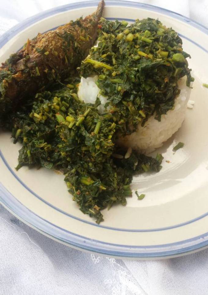 Spinach stew with rice Recipe by Enefola Joy Owoicho - Cookpad