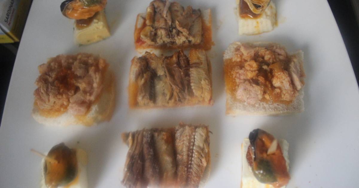 Montaditos con latas Receta de jorbasmar- Cookpad