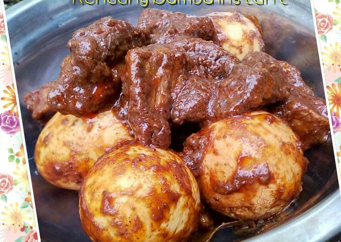 Resep Rendang Babi & Telor Bumbu Instant Presto oleh VKitchen - Cookpad
